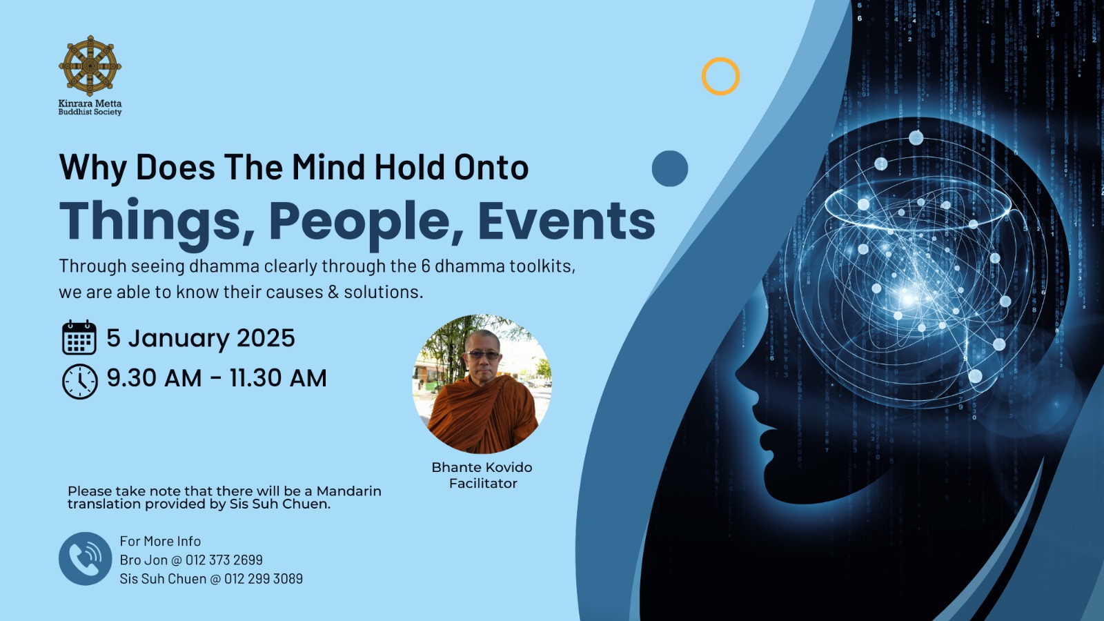 Why does the mind hold onto Things, People & Events? by Bhante Kovido ...